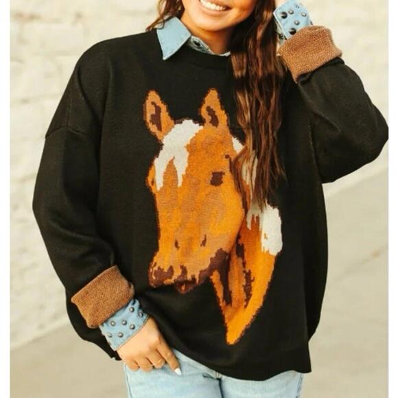 Sweaters | Two Fly Horse Sweater New With Tags 2x3x | Poshmark